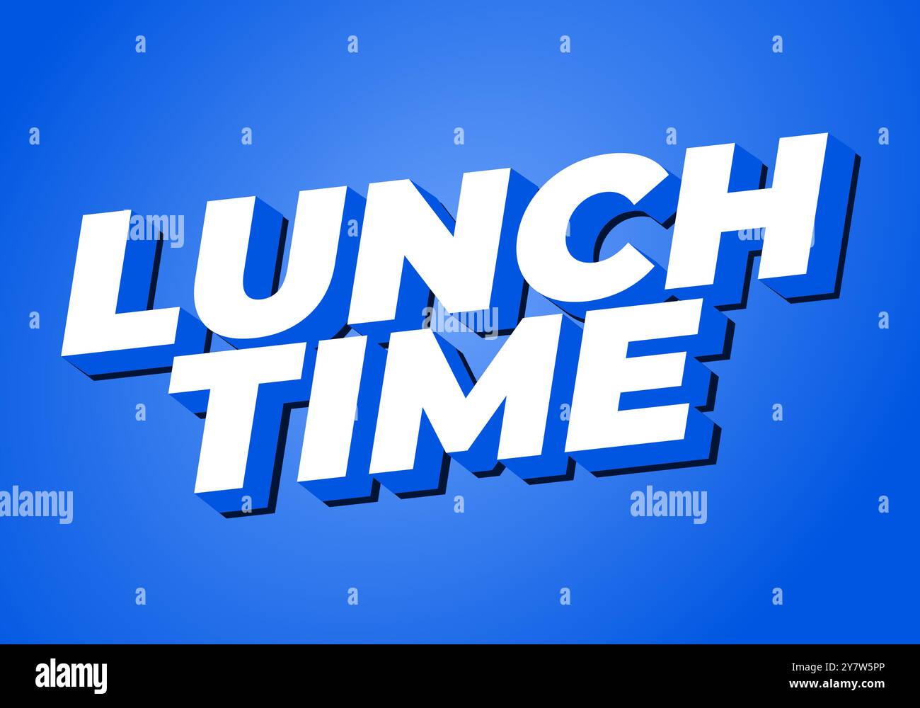 Lunch time. Text effect design in 3D style with good colors Stock ...