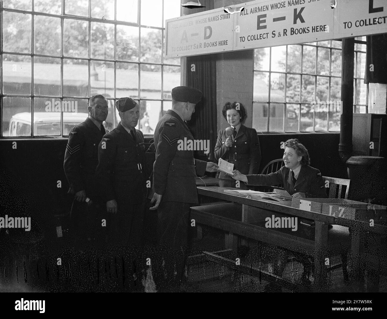 FIRST RAF MEN DEMOBBED The first men to be demobbed from the RAF left ...