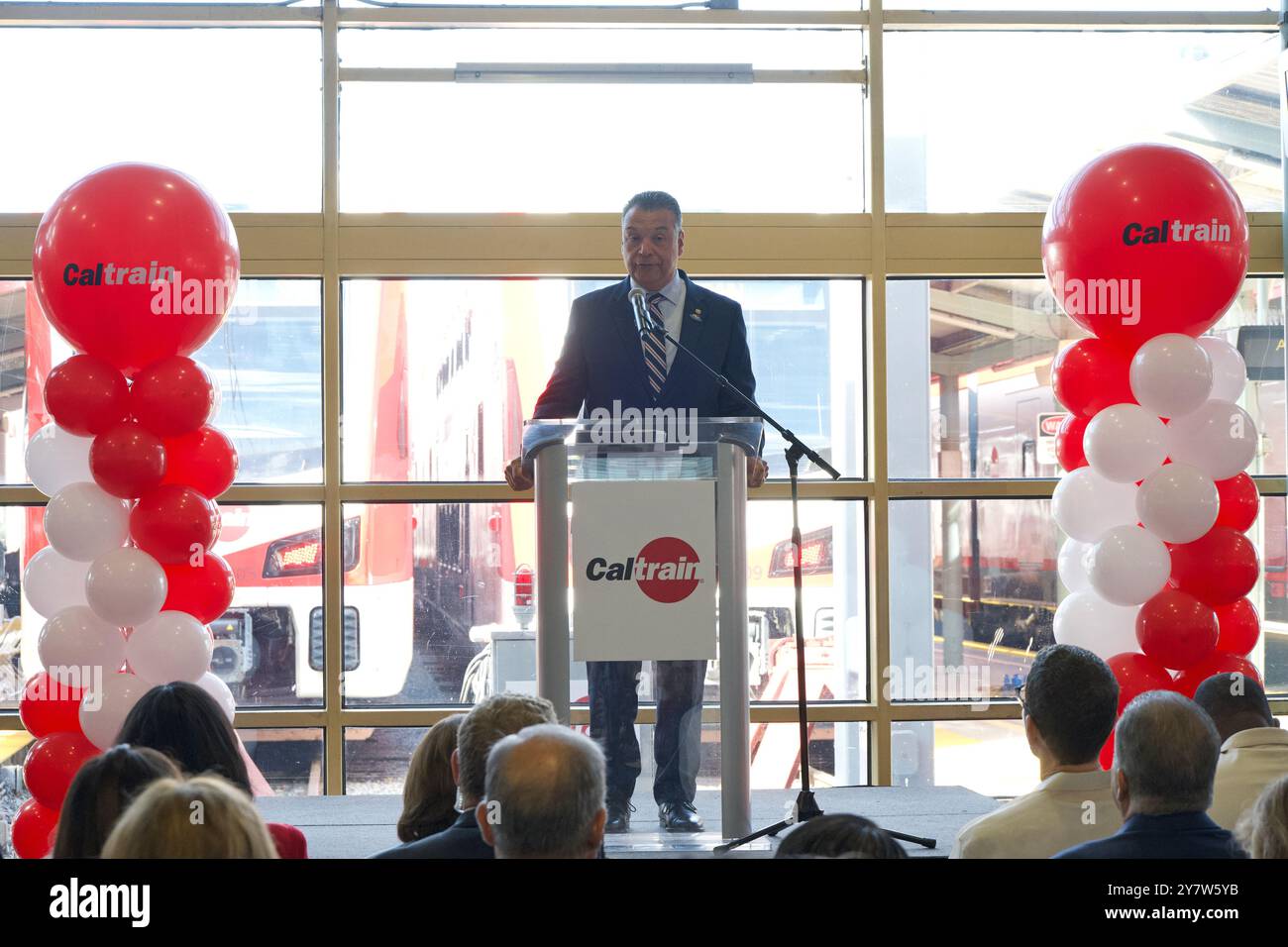 San Francisco, CA - Aug 10, 2024: Senator Alex Padilla speaking at a ...