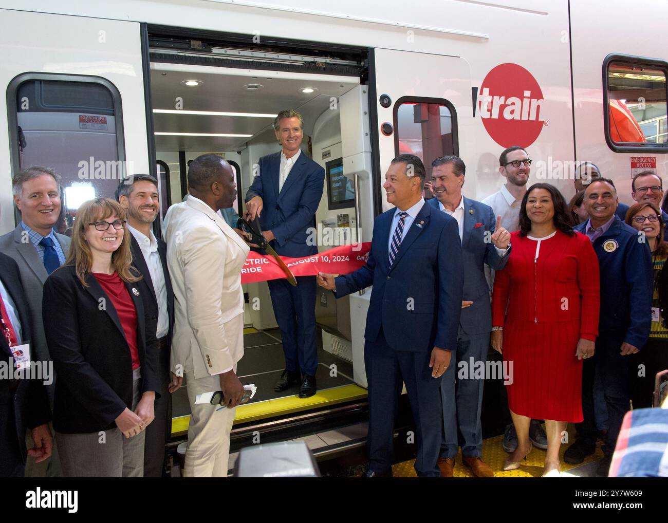 San Francisco, CA - Aug 10, 2024: Emerita Nancy Pelosi and Governor ...
