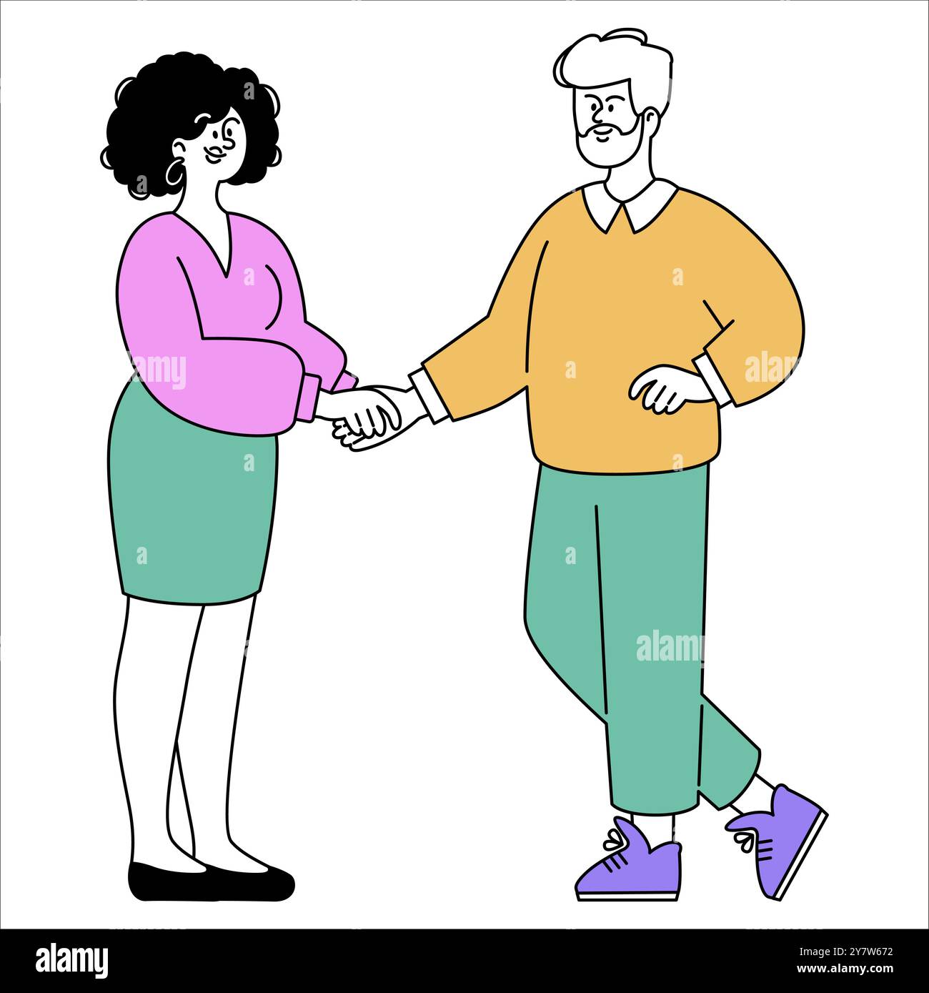 Professional handshake concept. Two businesspeople engaging in a ...