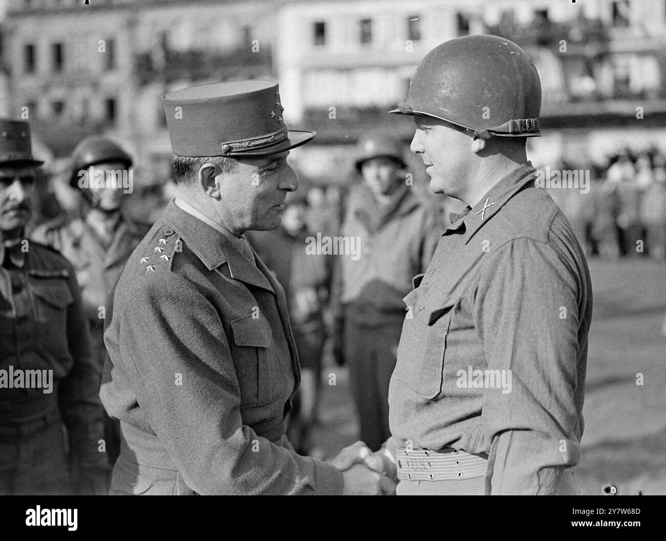 COLMAR CELEBRATES LIBERATION Photo Shows: General de Lattre de Tassigny ...