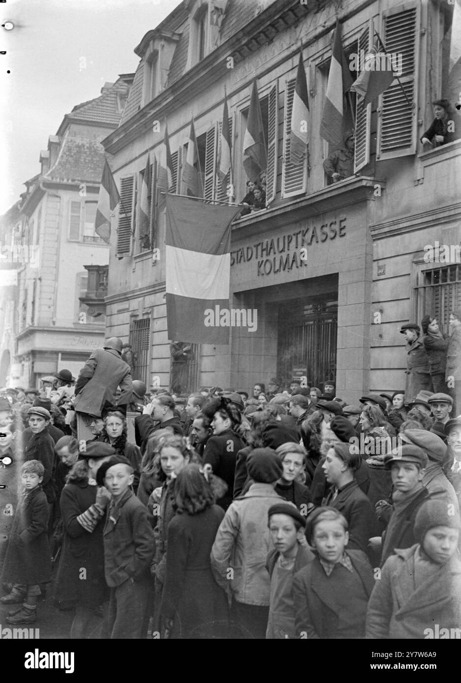 THE LIBERATION OF COLMAR A Great Welcome Was Given To The Men Of The the-liberation-of-colmar-a-great-welcome-was-given-to-the-men-of-the
