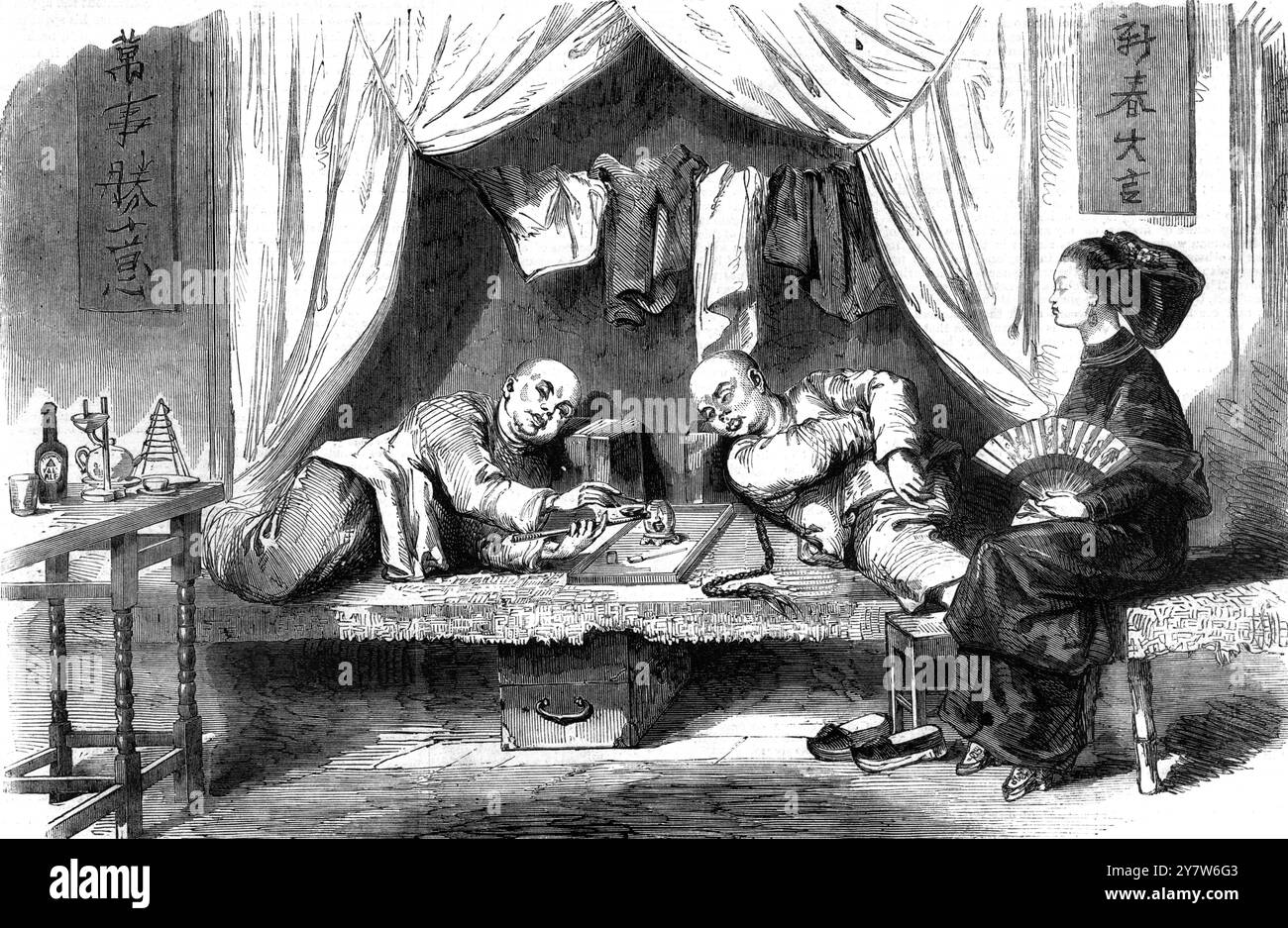 Chinese Opium Smokers, China20 November 1858 Stock Photo - Alamy