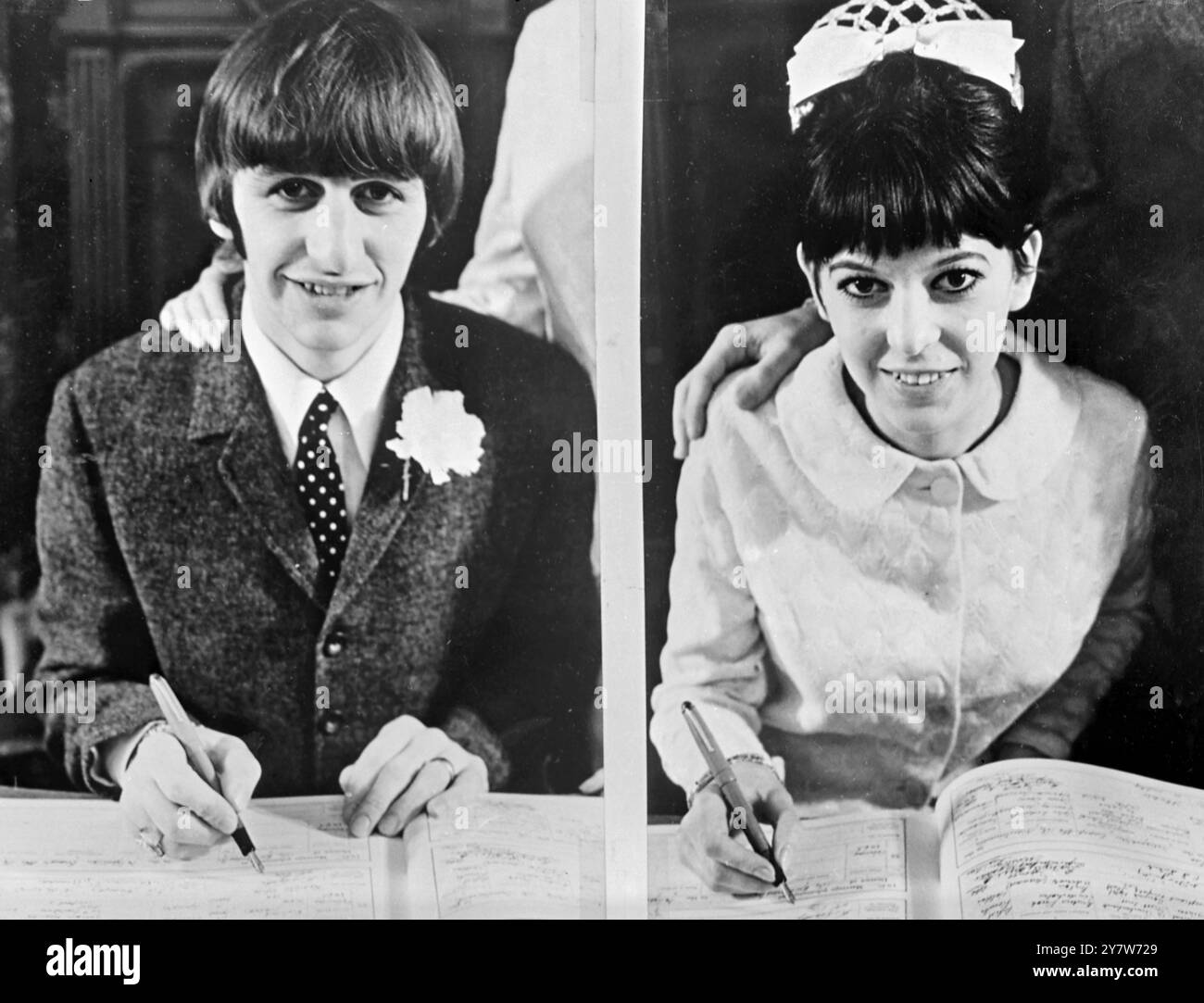 RINGO STARR WEDSLondon: Ringo Starr, the Beatles drummer and his bride ...