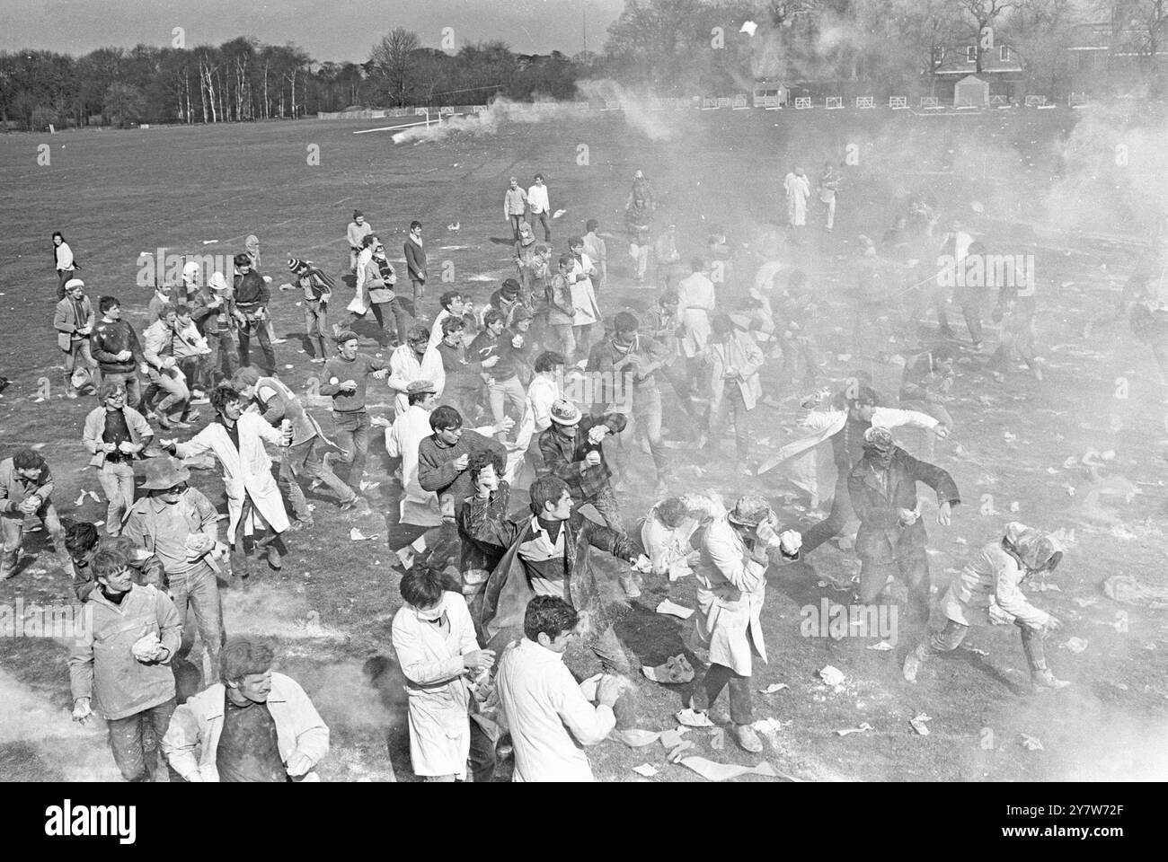 The traditional Rag scene at the Hospitals Cup rugby match at Richmond ...