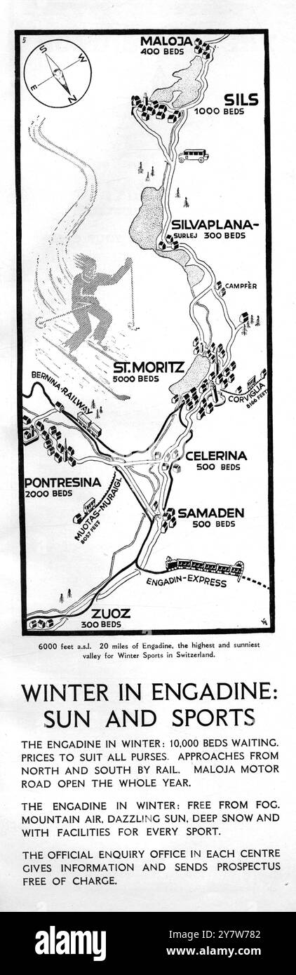 Advertisements for Ski holidays in Switzerland: Winter in Engadine, as ...