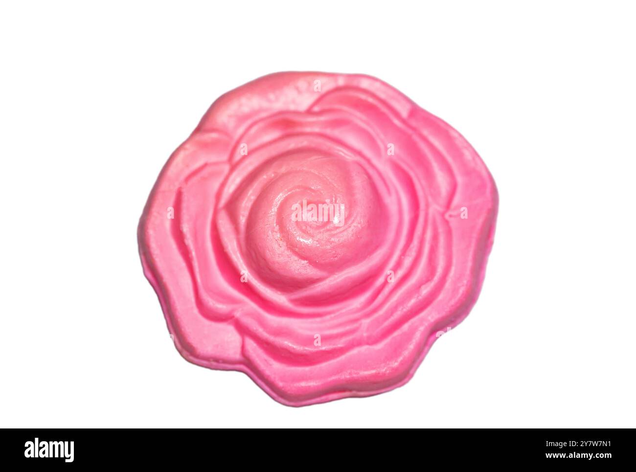 Soap Rose Isolated White Background. Crafts. Soap carved into flower ...