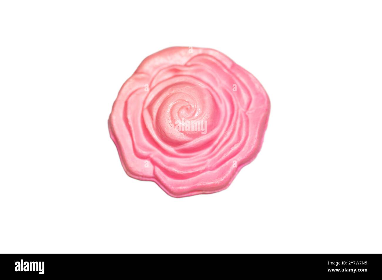 Soap Rose Isolated White Background. Crafts. Soap carved into flower ...