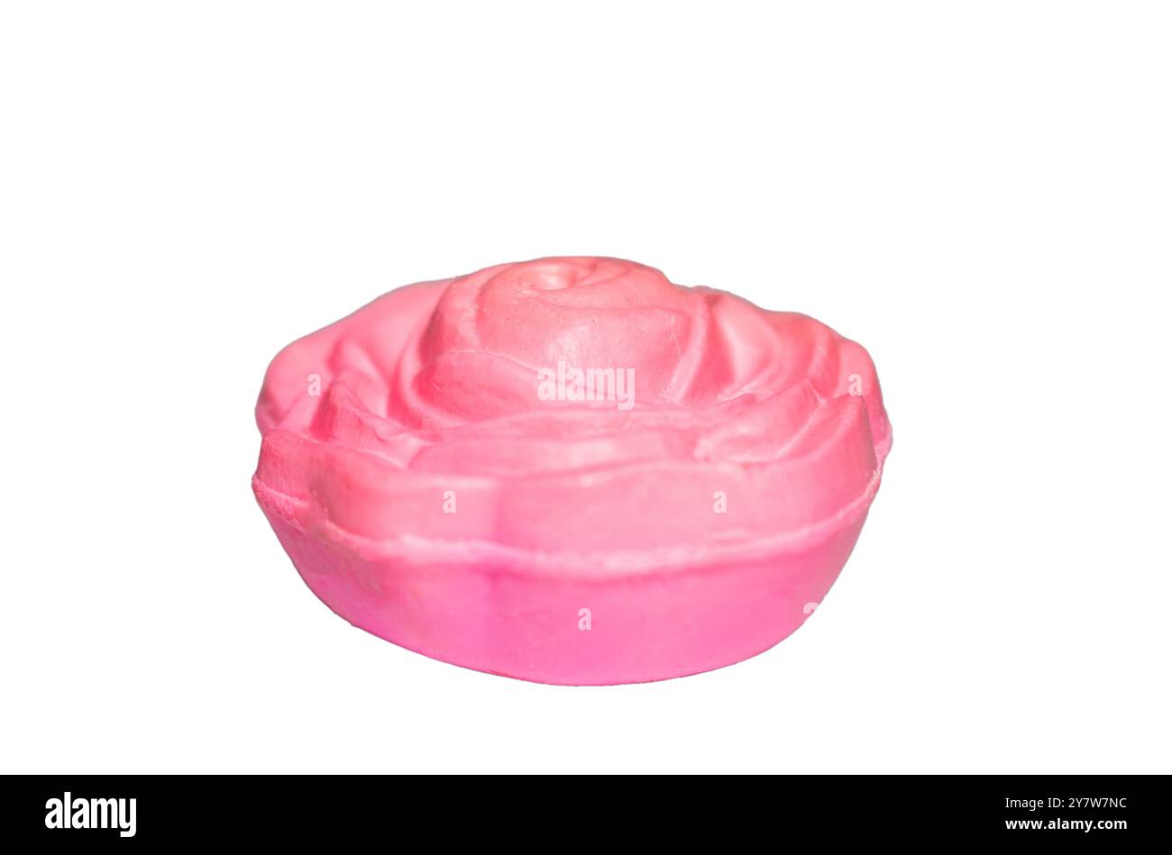 Soap Rose Isolated White Background. Crafts. Soap carved into flower ...