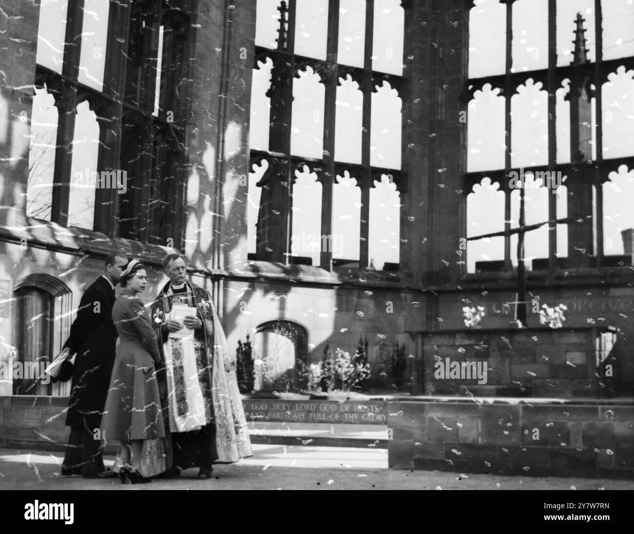 Queen visits Coventry Cathedral Queen Elizabeth II and the Duke of ...
