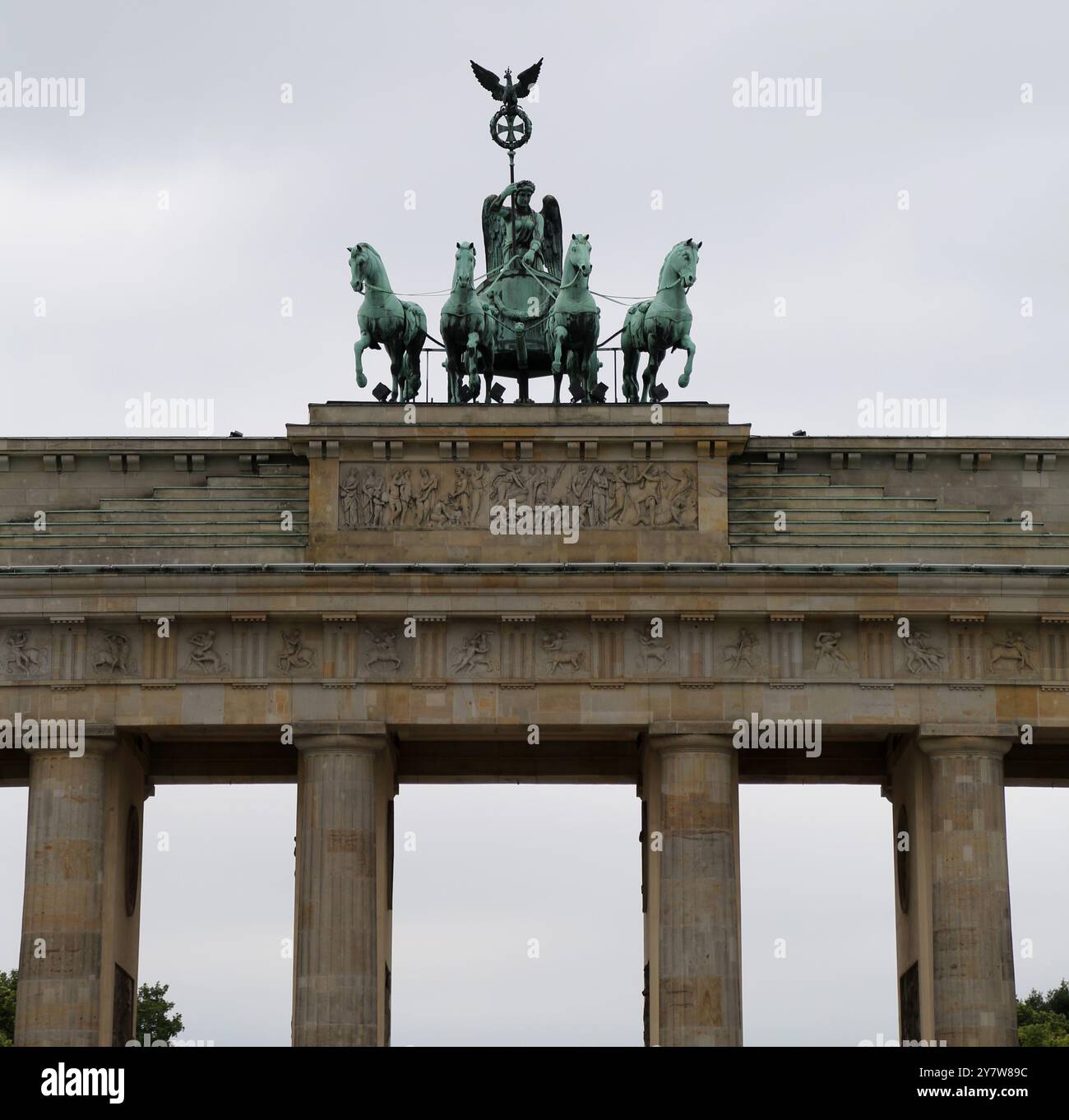 Detail from Brandenburg Gate, 18th-century neoclassical monument in ...