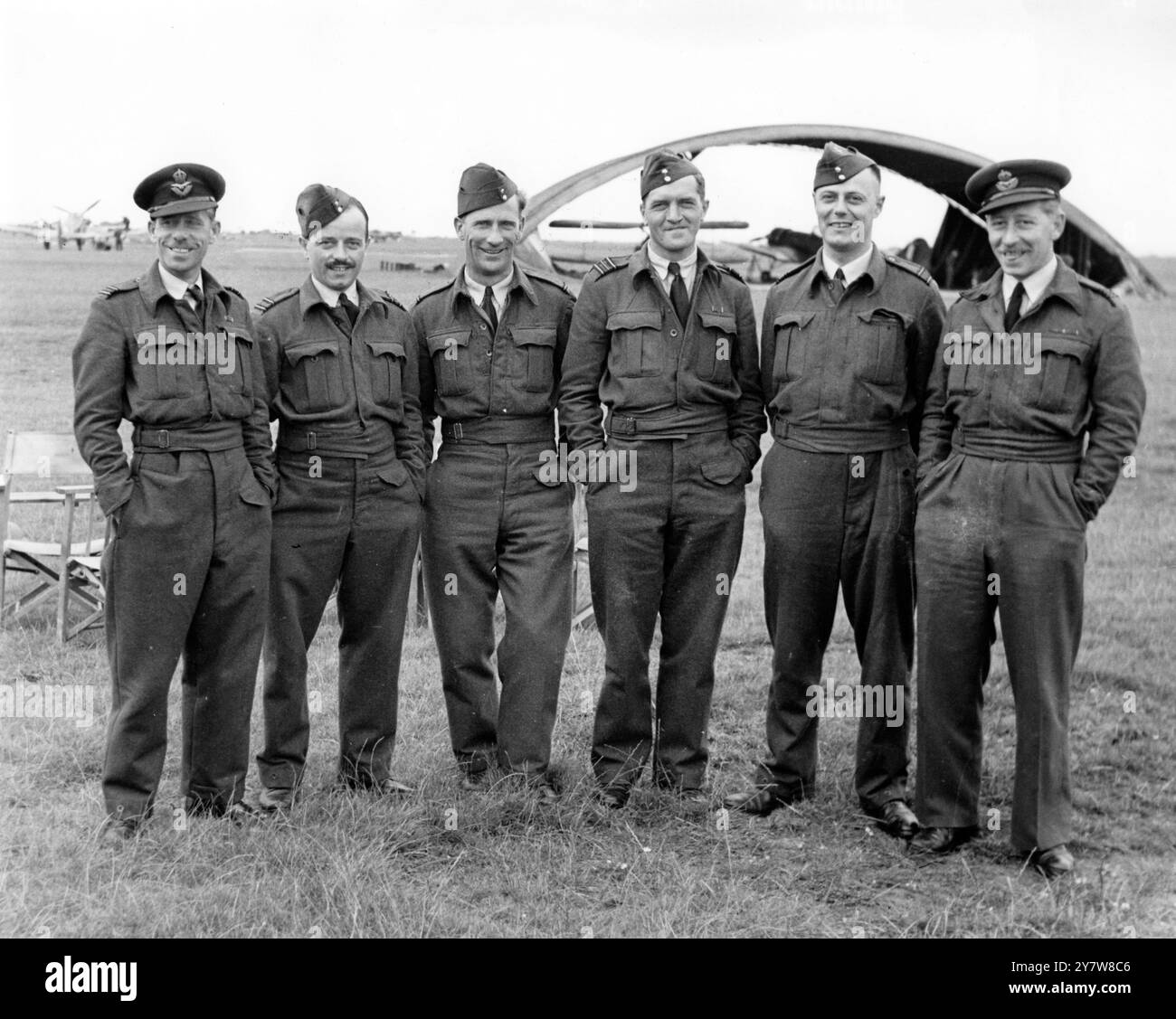Home Front 1943'Chairborne' officers including doctor, stores, motor ...