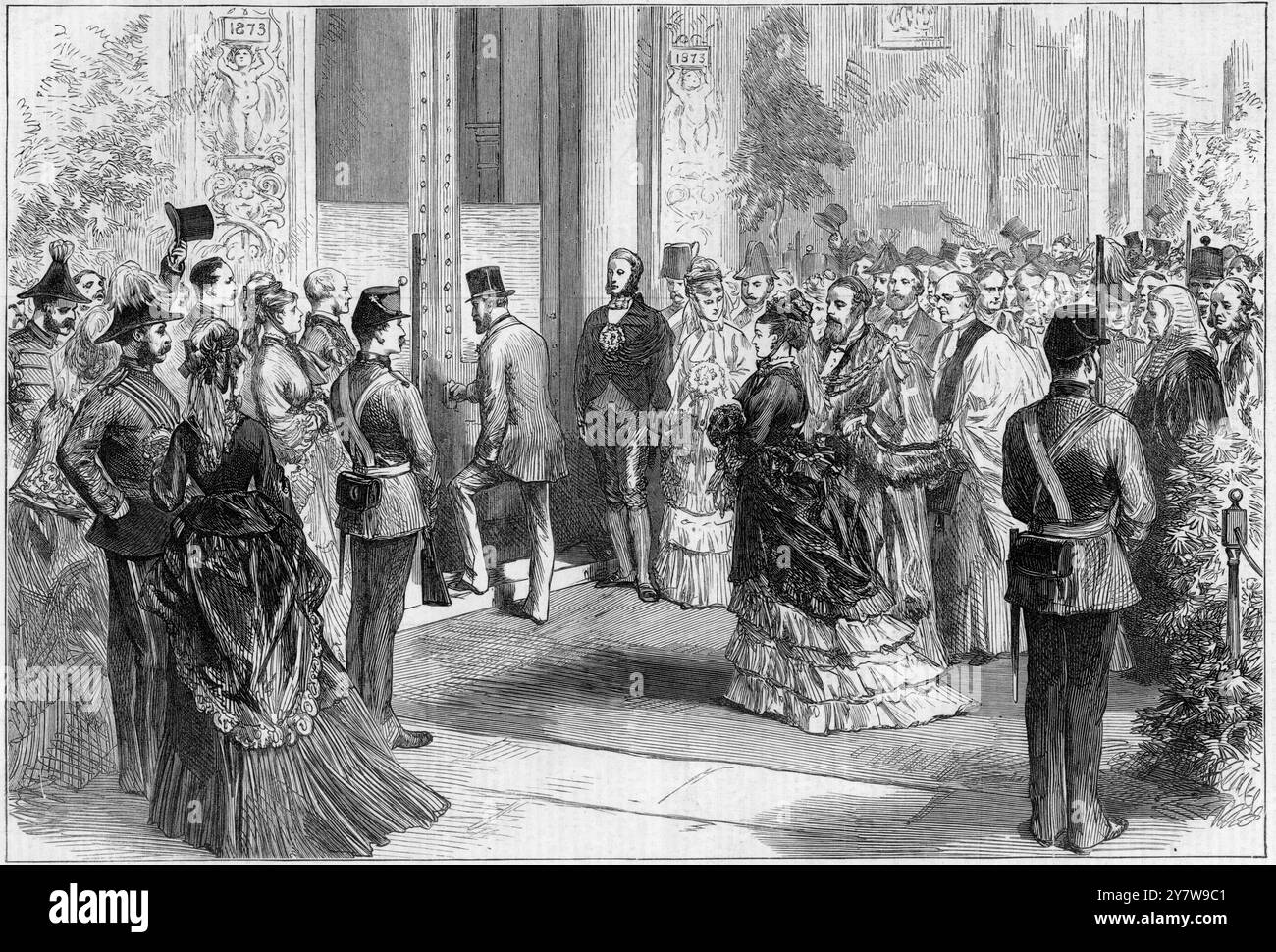 The Prince of Wales opening the new Town Hall at BoltonJune 1873 Stock ...