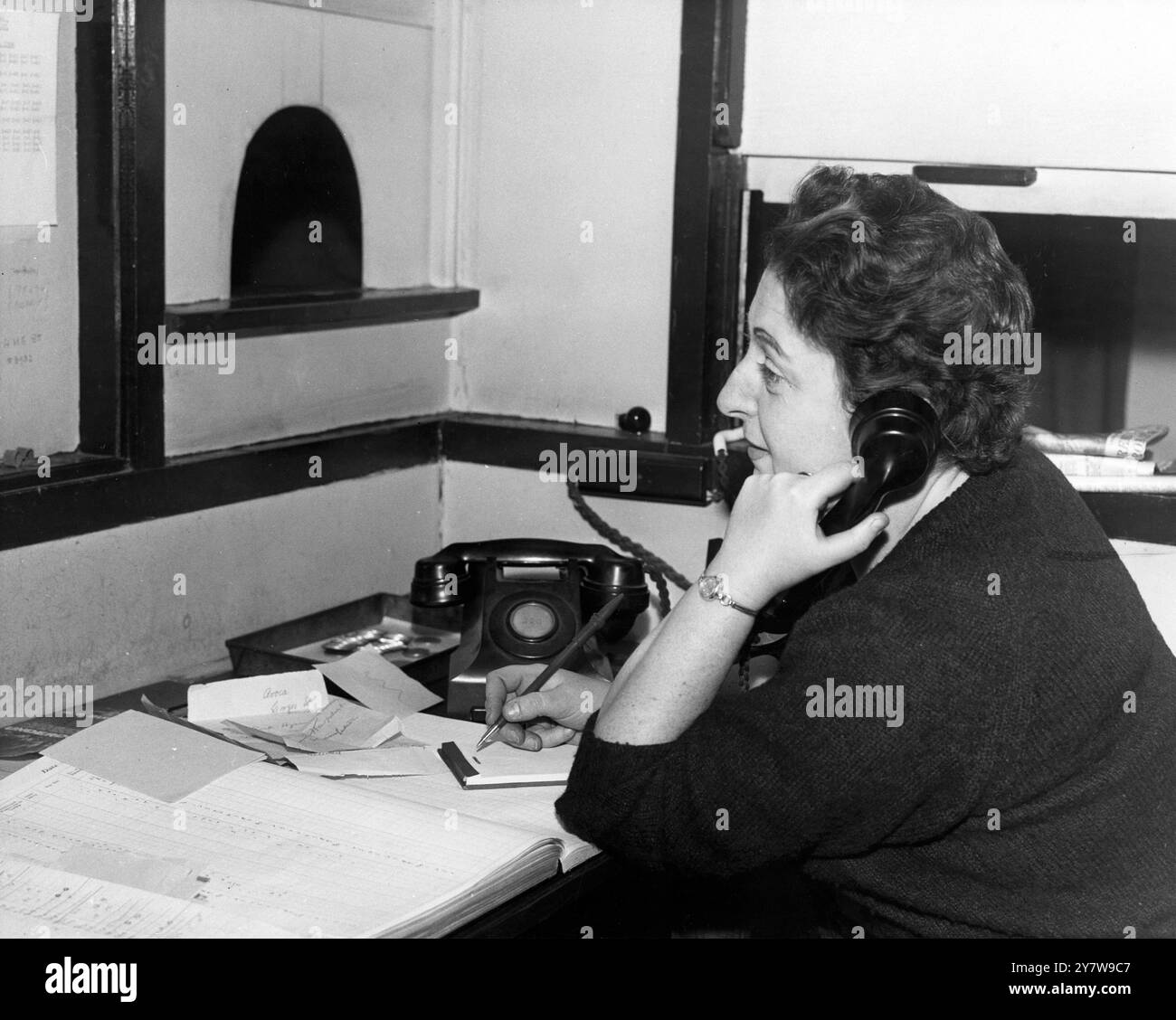 LUCK O' THE IRISH DUBLIN: this girl in the betting shop is kept busy ...