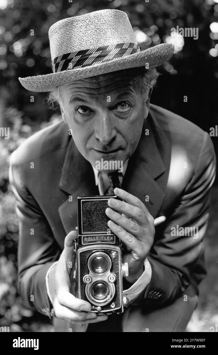 Cecil Beaton the Royal Photographer with Rolleiflex Camera 1956 Stock ...