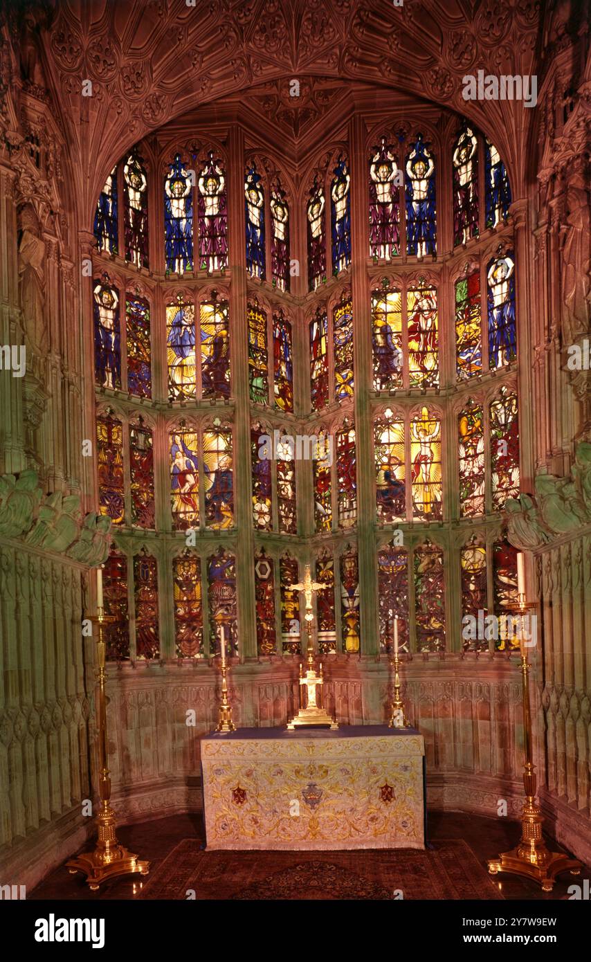 Chapel of Henry VII and stained glass window : Westminster Abbey ...