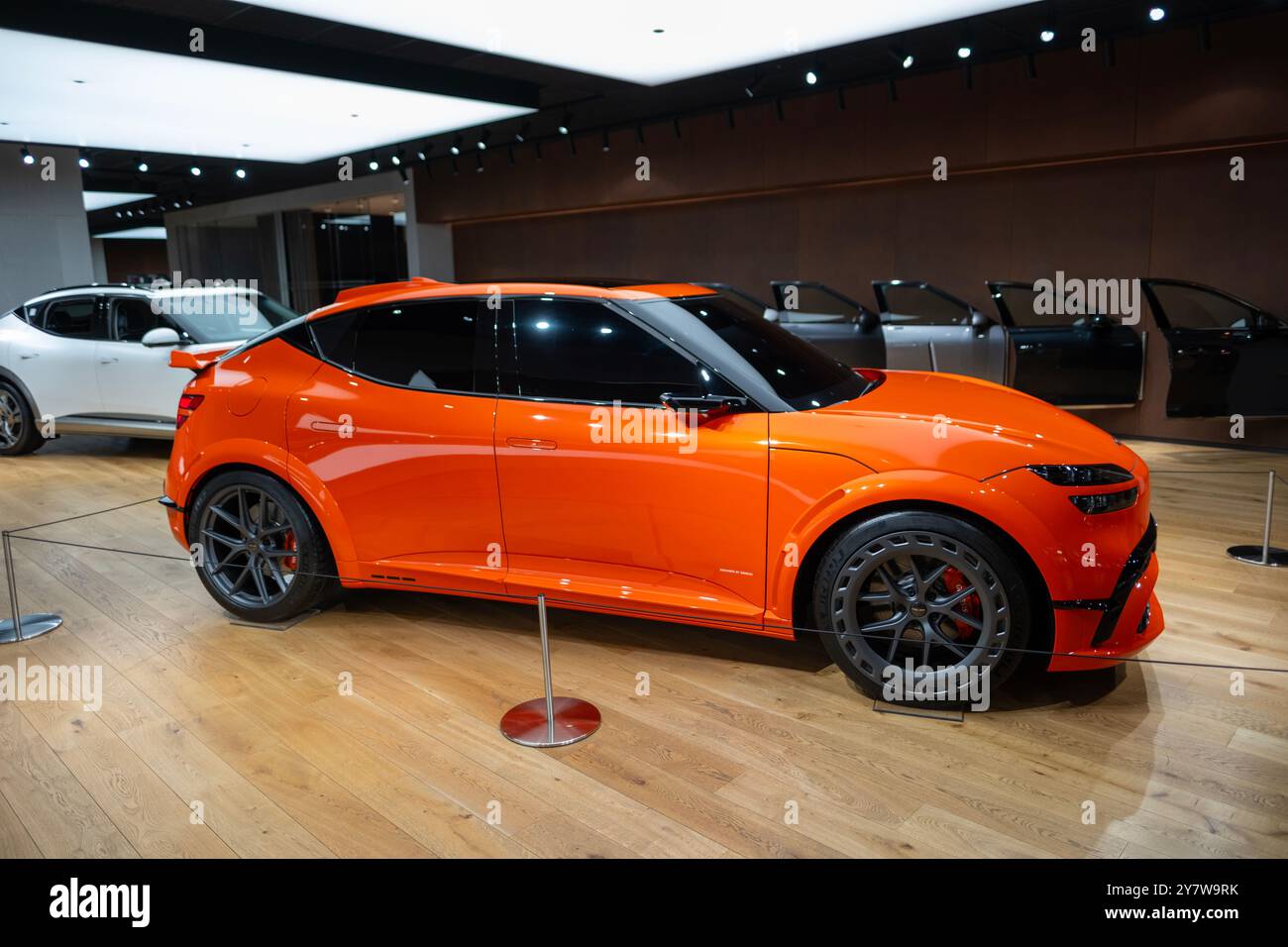electric orange GV60 Magma Concept, bold exterior design, luxury ...