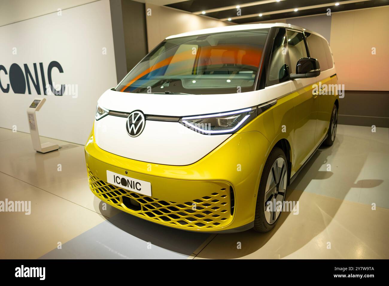 classic yellow electric bus Volkswagen ID Buzz, Old-school cool meets ...