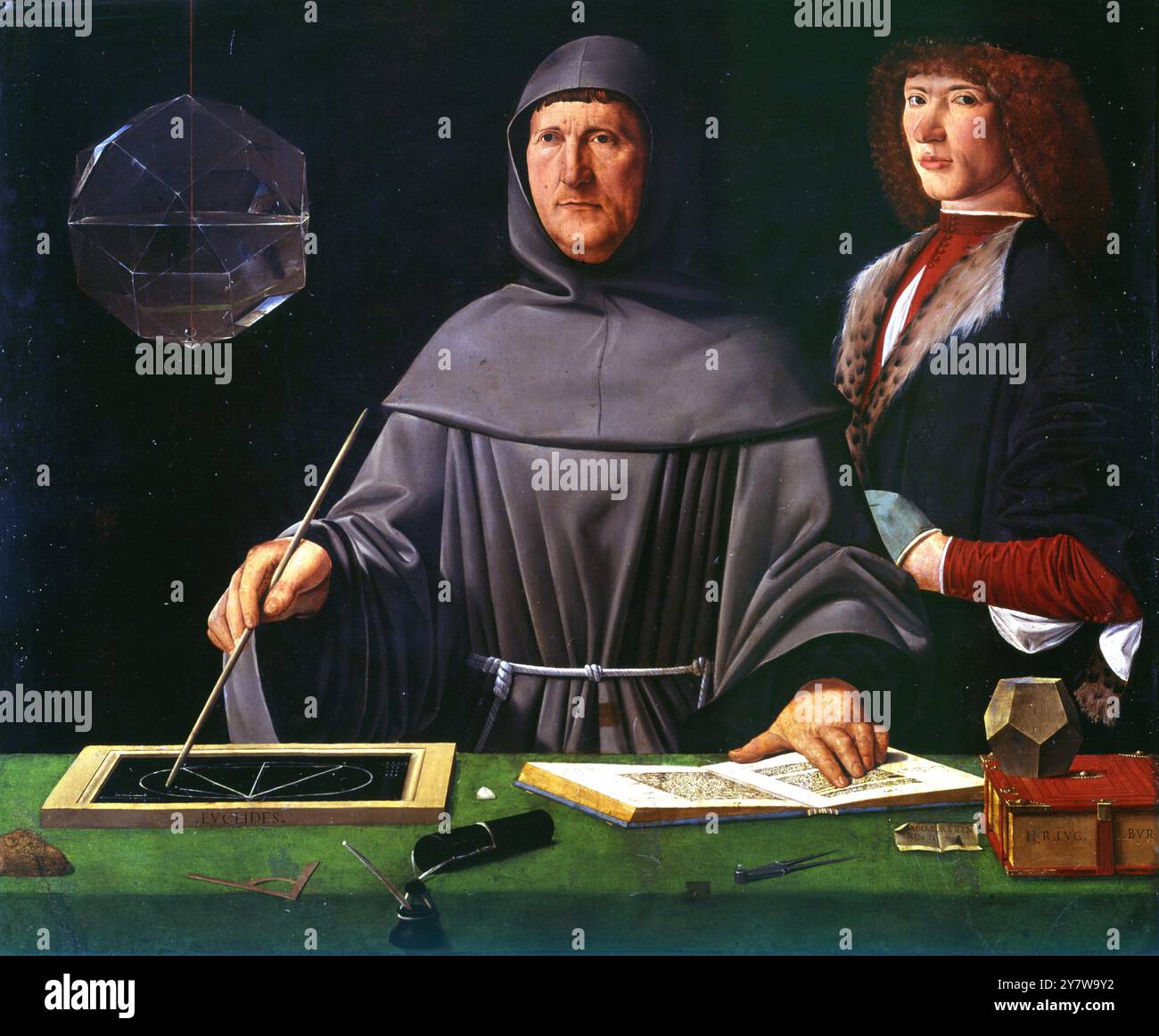 Fra Luca Pacioli - fine art painting by Jaco Baci - Painting of Luca ...