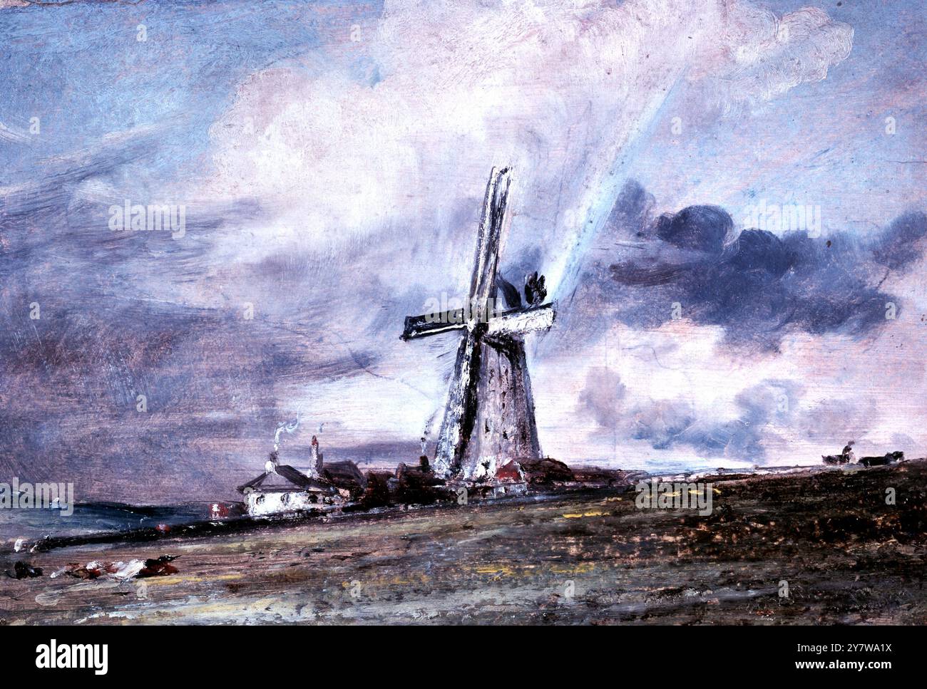 John Constable "Windmill and house with Rainbow Stock Photo - Alamy