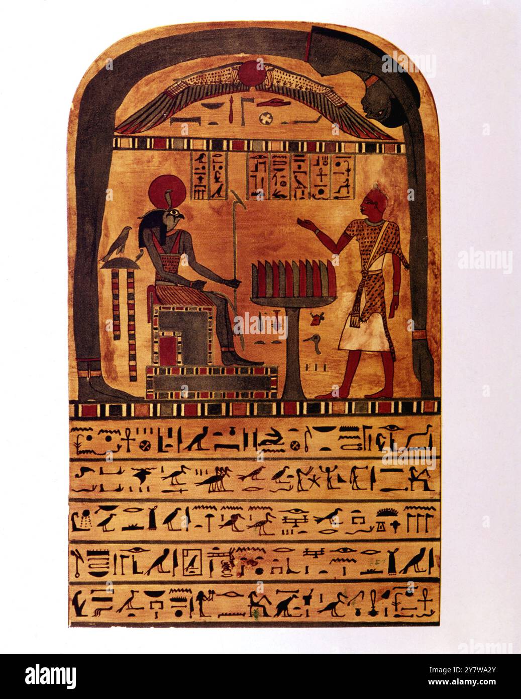 Throned Egyptian God Ra Hoor Khuit form of Horus , Son of Nuit , Star ...
