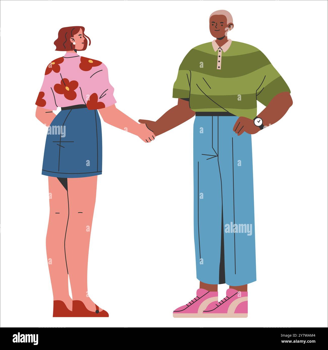 Diversity in business concept. Two professionals from different ...