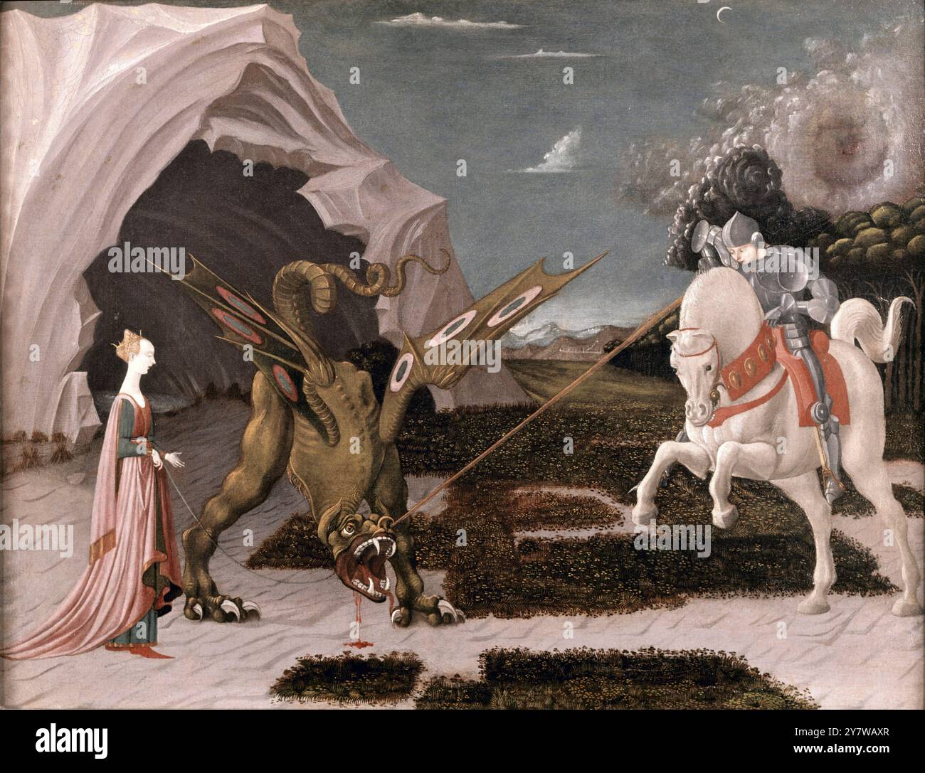 St George and the Dragon - 1470 painted by Paolo Ucello (1397-1475 ...