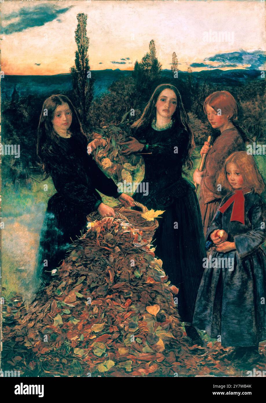 Autumn Leaves, 1856 (oil on canvas) Artist Millais, Sir John Everett ...