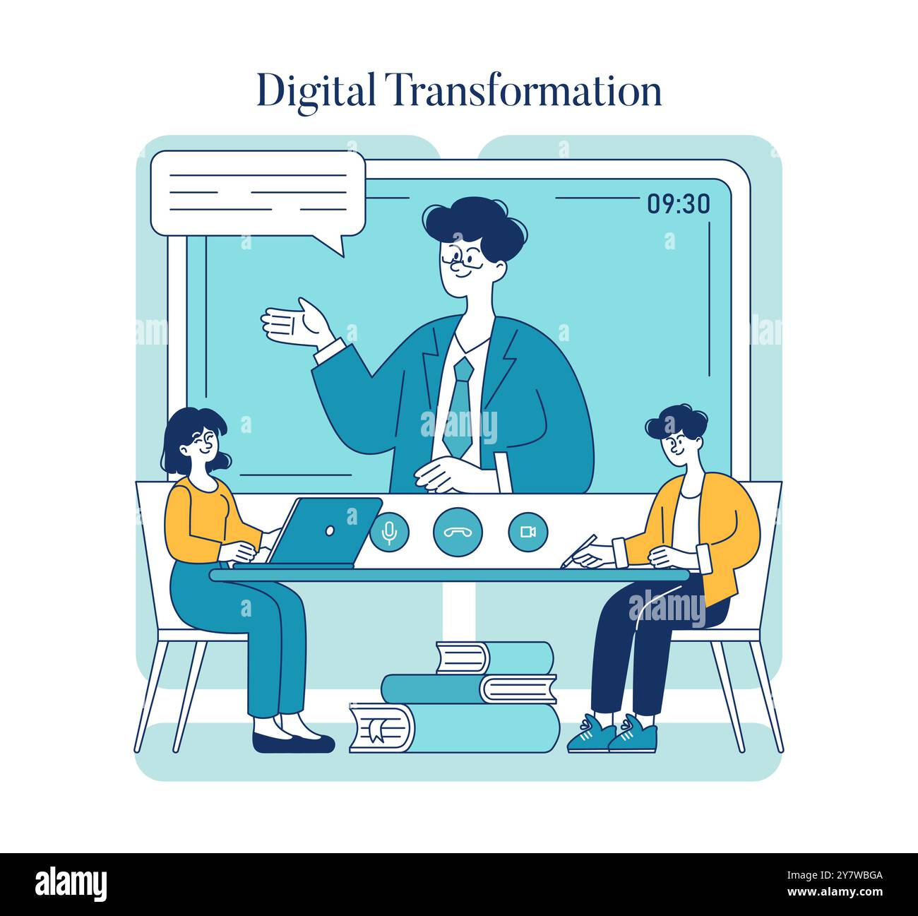 Leading a class Stock Vector Images - Alamy