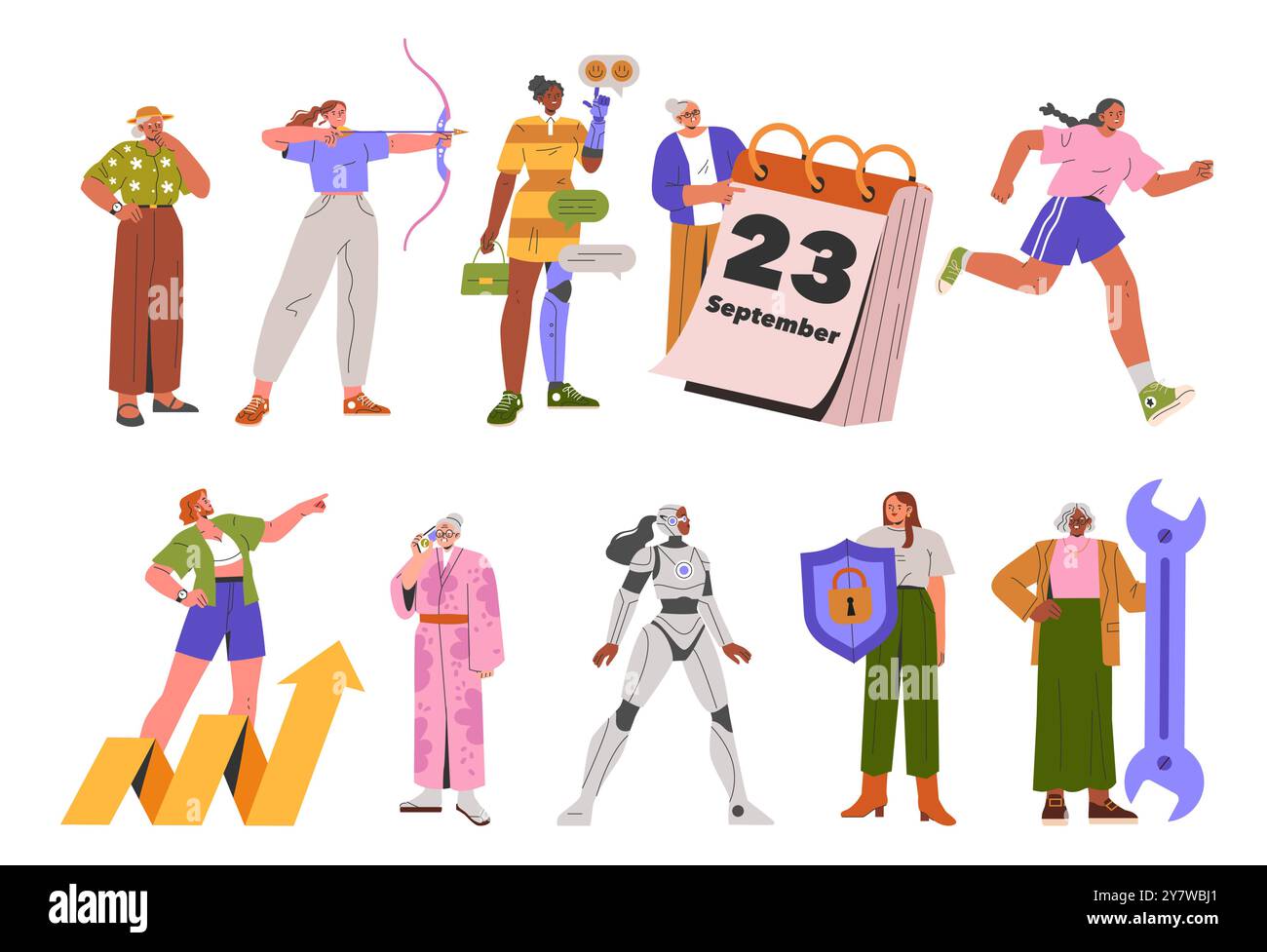 Diversity Businesswoman Set. A collection of women in various ...