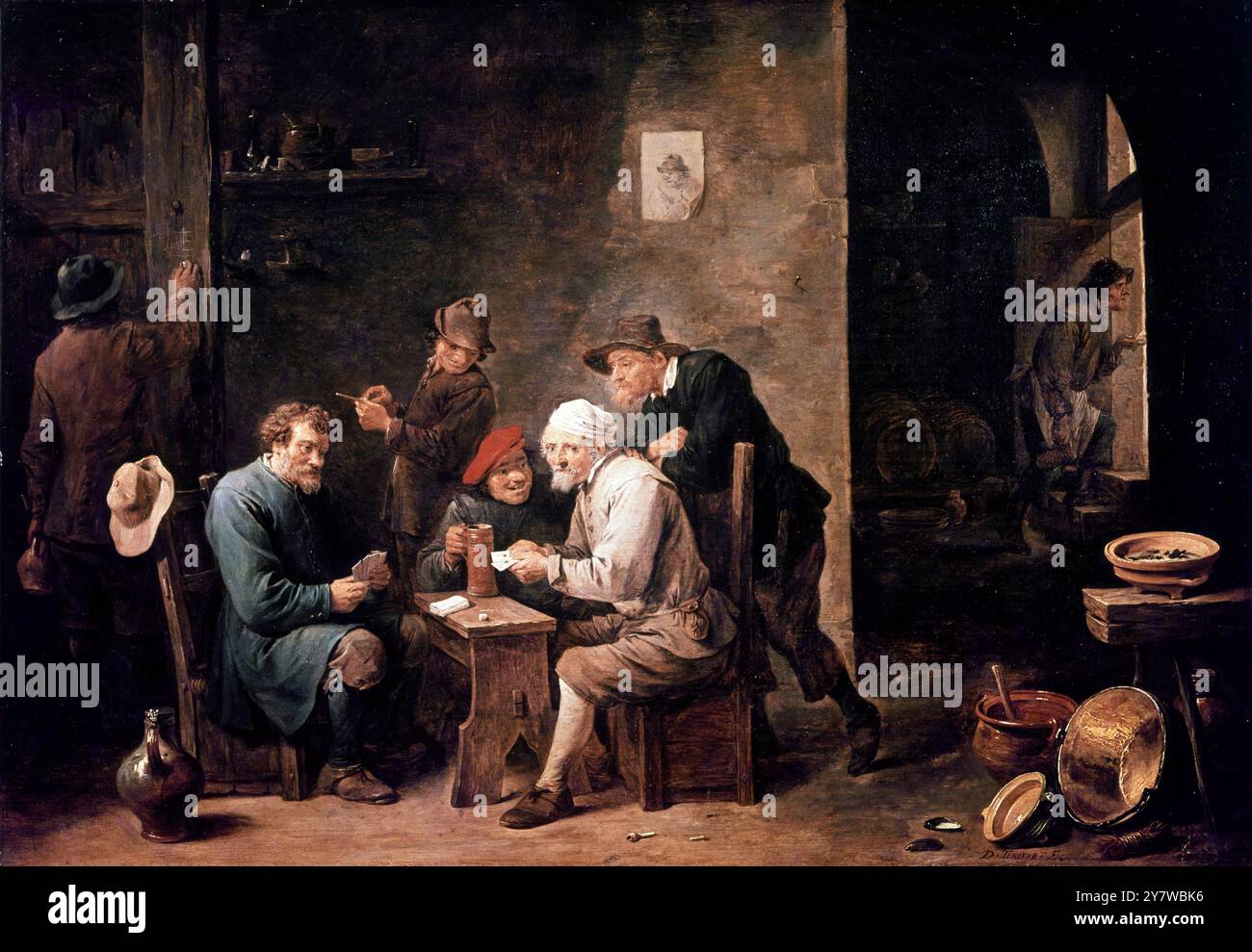 The Card Players by Teniers Gallery Sabauda, Turin David Teniers the ...