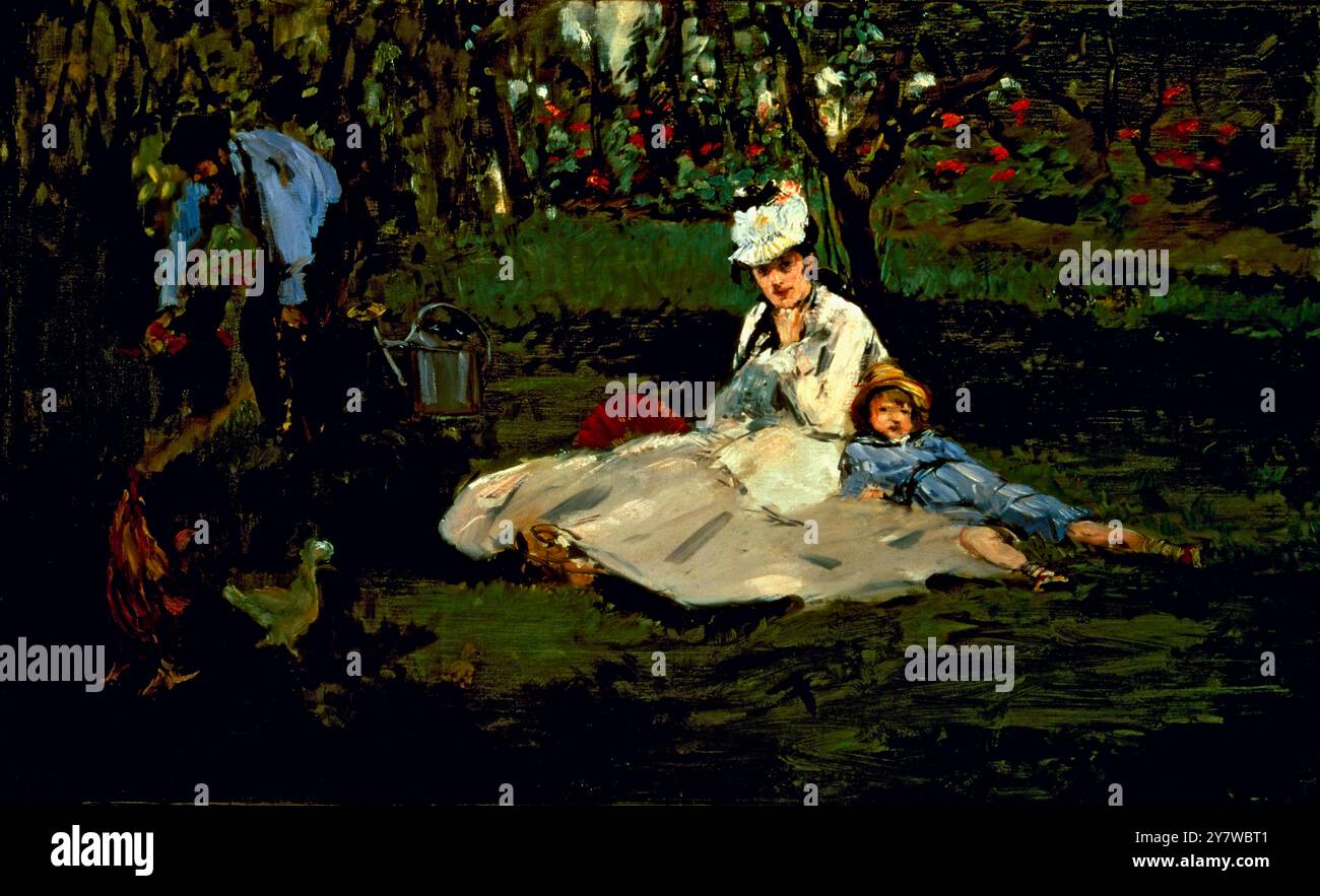 The Monet Family in the Garden Artist Manet, Edouard (1832-83) Location ...