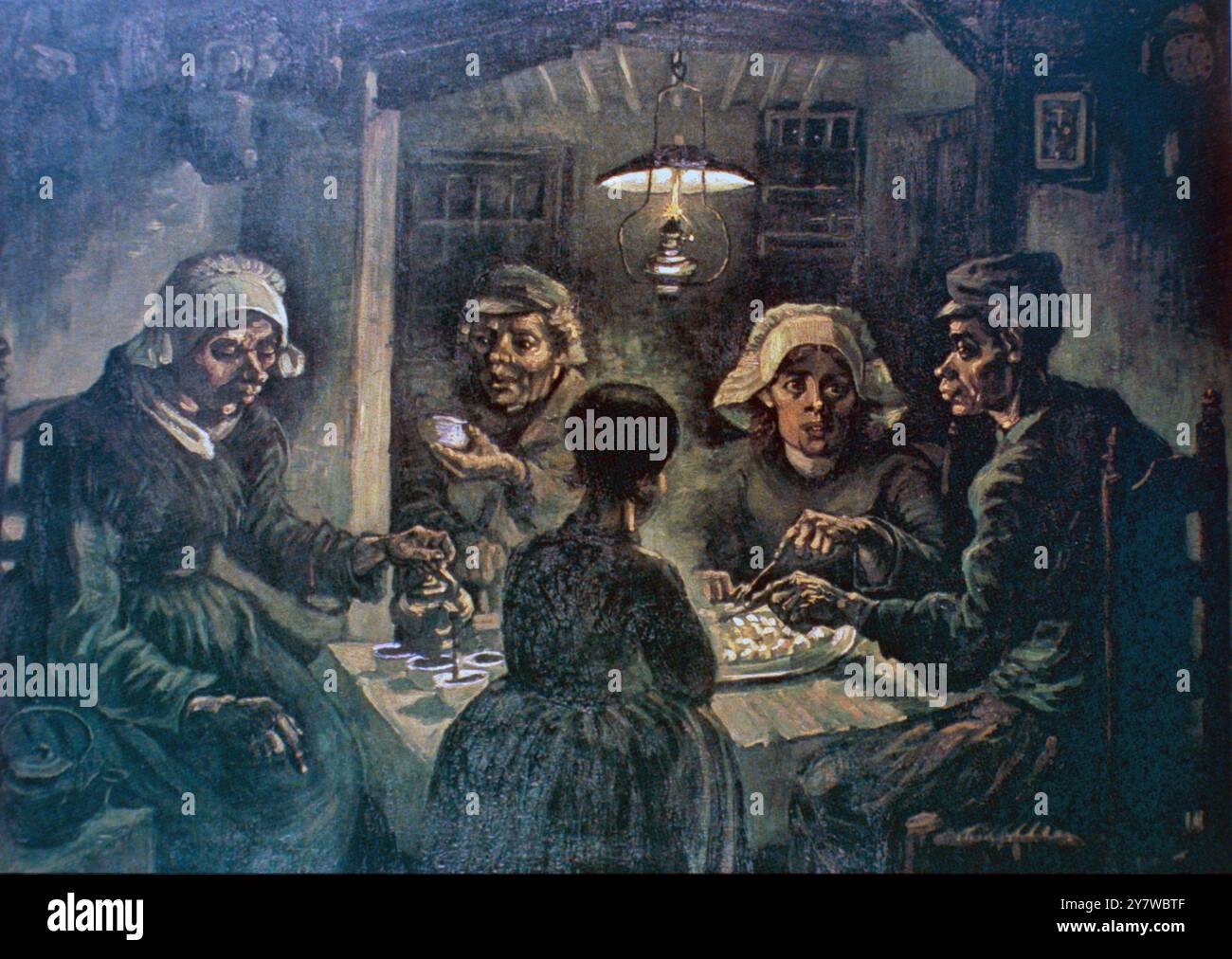 A photo of Van Gogh's The Potato Eaters, one of the works stolen from ...