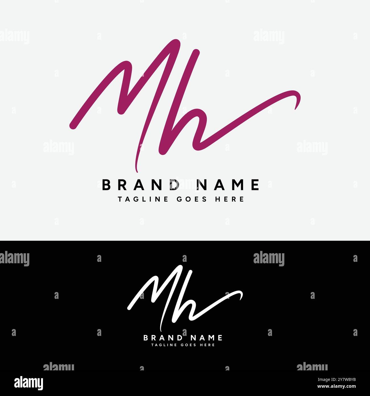 Initial mh logo hi-res stock photography and images - Alamy