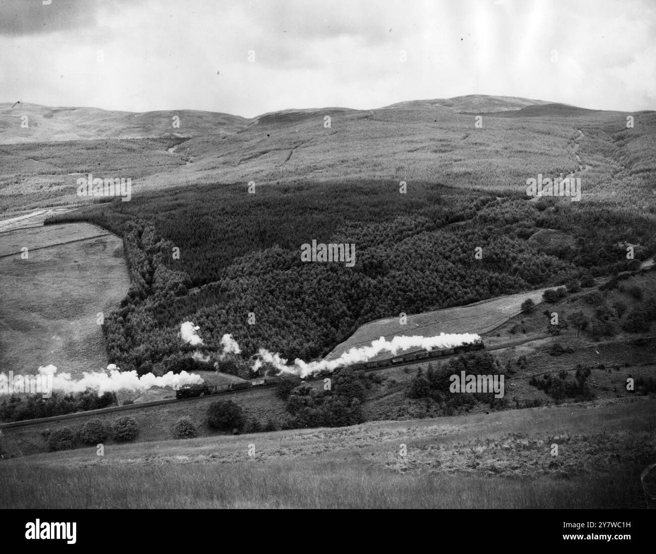 Vintage steam train passes Black and White Stock Photos & Images - Alamy