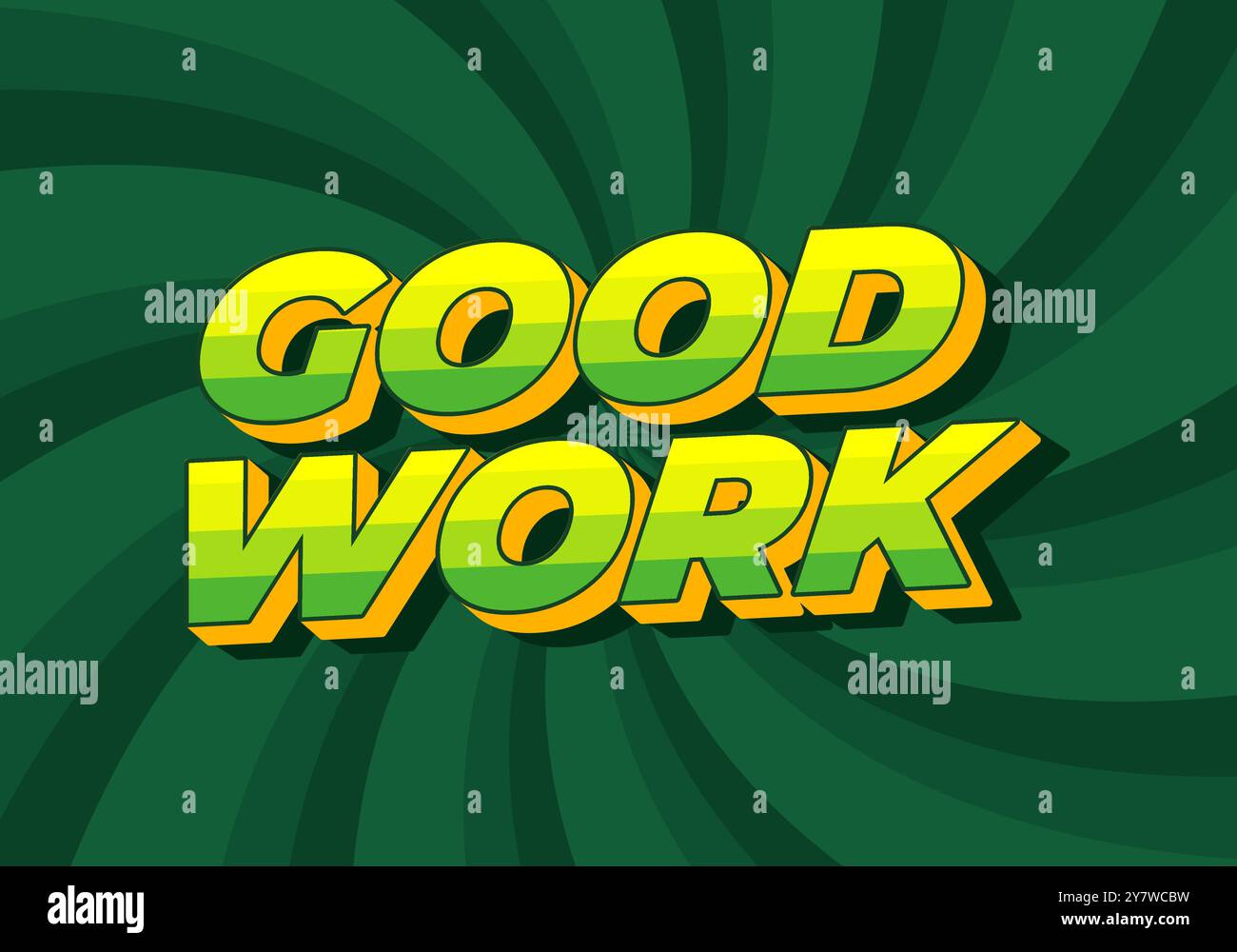 Good work. Text effect design in 3D style with good colors Stock Vector ...