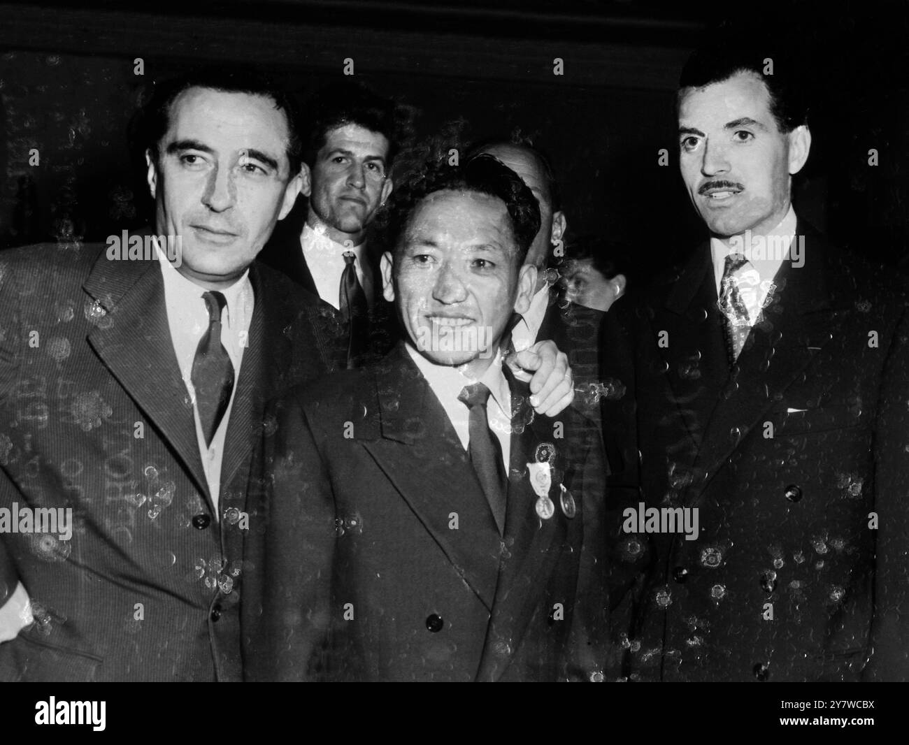 Sherpa Chief of Himalaya Expedition honoured.Paris : Sirdar Ang-Tharkay ...