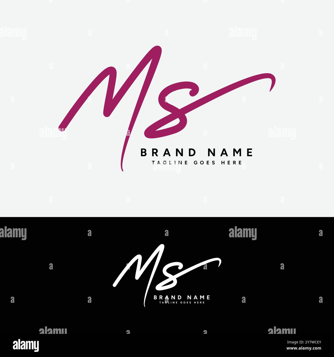 Ms signature logo hi-res stock photography and images - Alamy