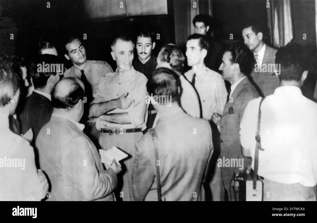 General Zahedi Talks to the Press 23 Auguat 1953 Teheran: General ...