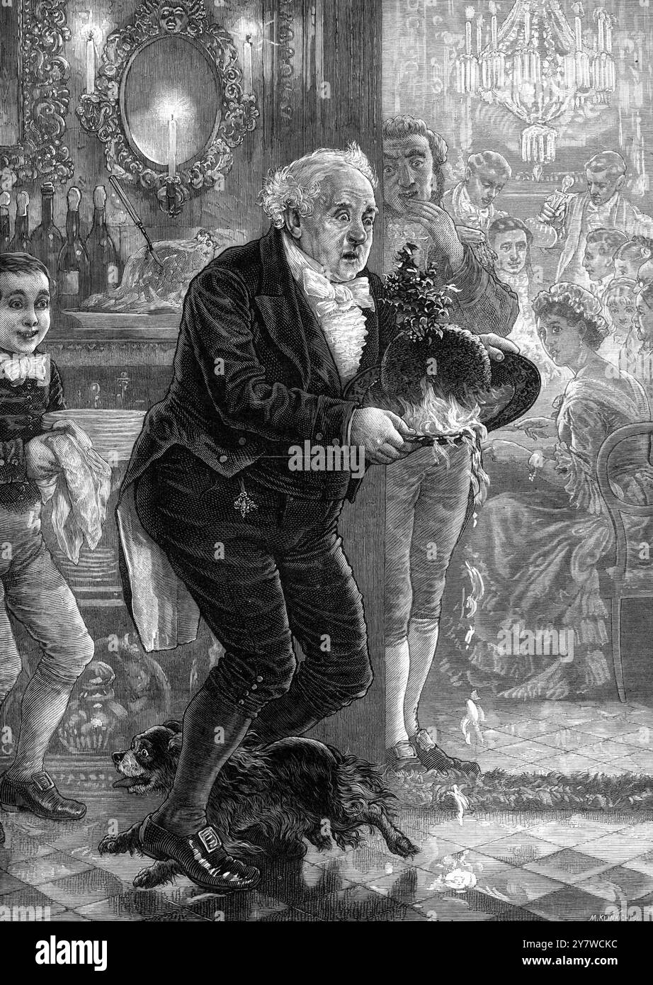 The Pudding in Peril - drawn by Charles Gordon25 December 1876 Stock ...