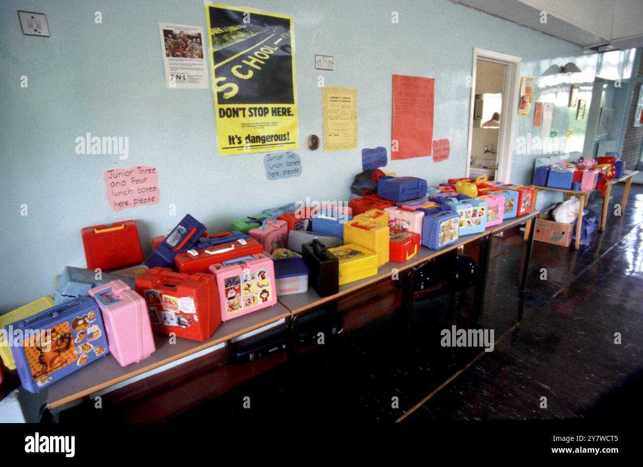 Primary school - waiting lunch boxes - ©TopFoto Stock Photo - Alamy