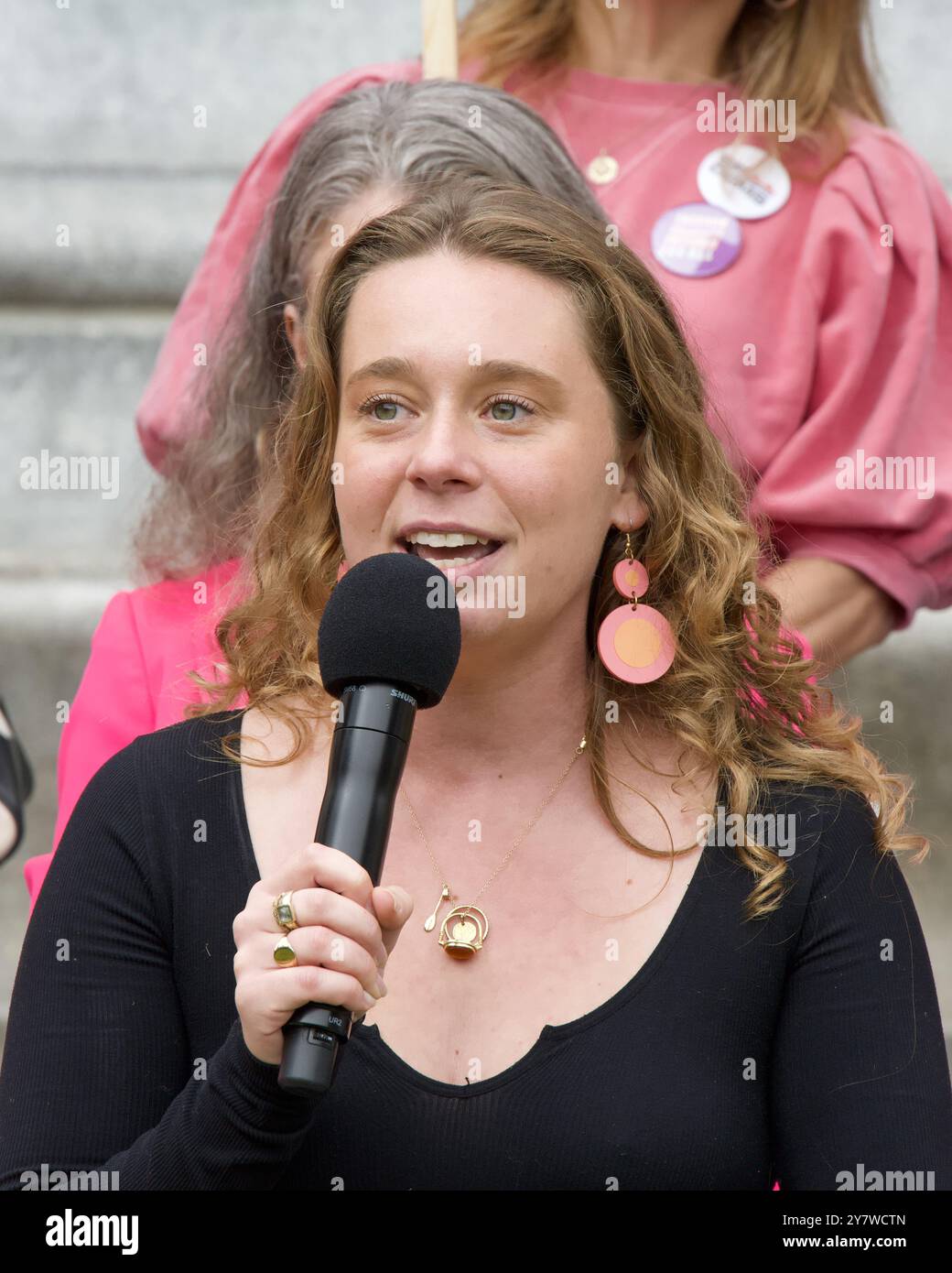 San Francisco, CA - Sept 7, 2024: Veronica Lempert, Campaign manager ...