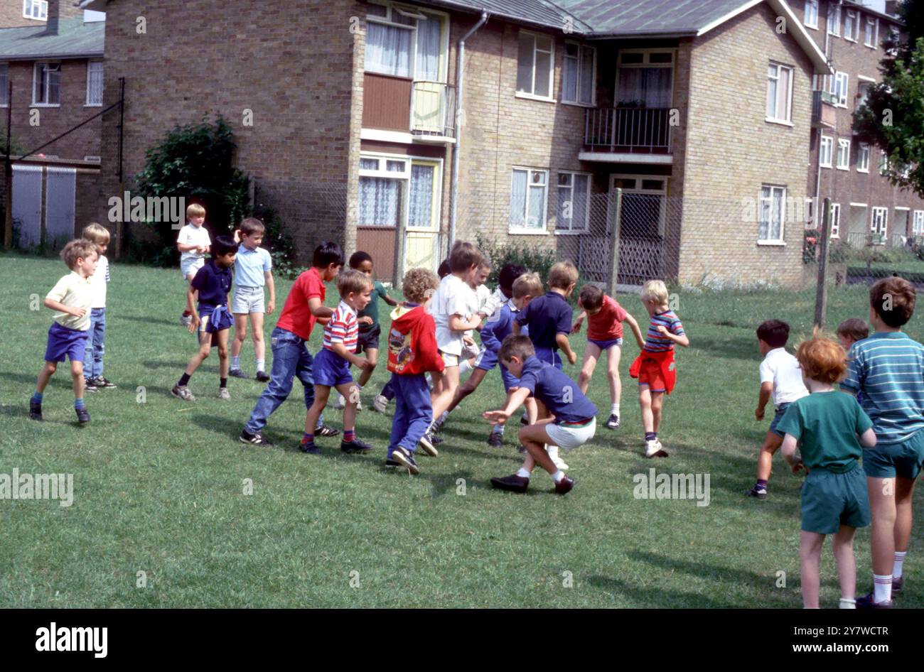 Primary school - breaktime - improvised ball games - ©TopFoto Stock ...