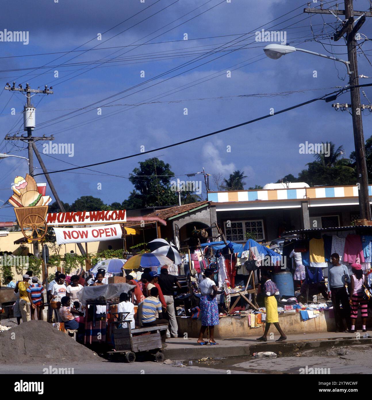 West Indies Jamaica Ocho Rios Street Market Stock Photo - Alamy
