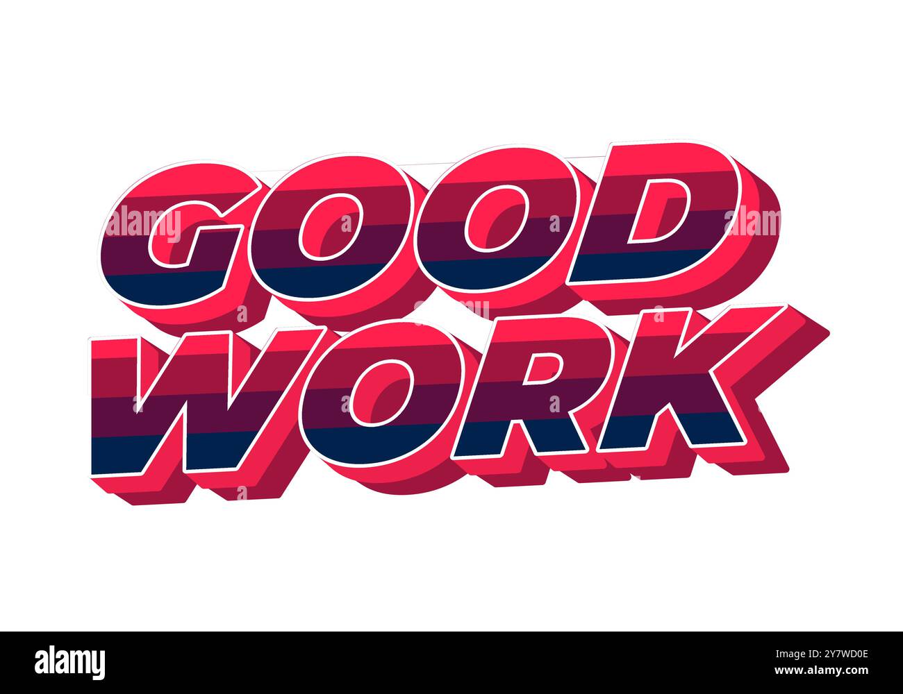 Good work. Text effect design in 3D style with good colors Stock Vector ...