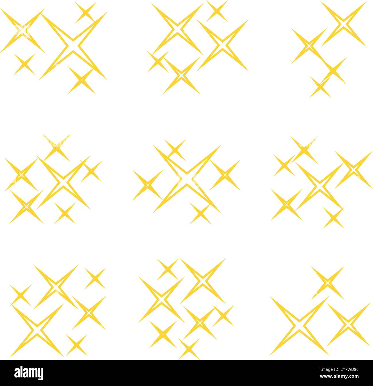 Yellow or gold stars sparkle icon vector collection Stock Vector Image & Art - Alamy