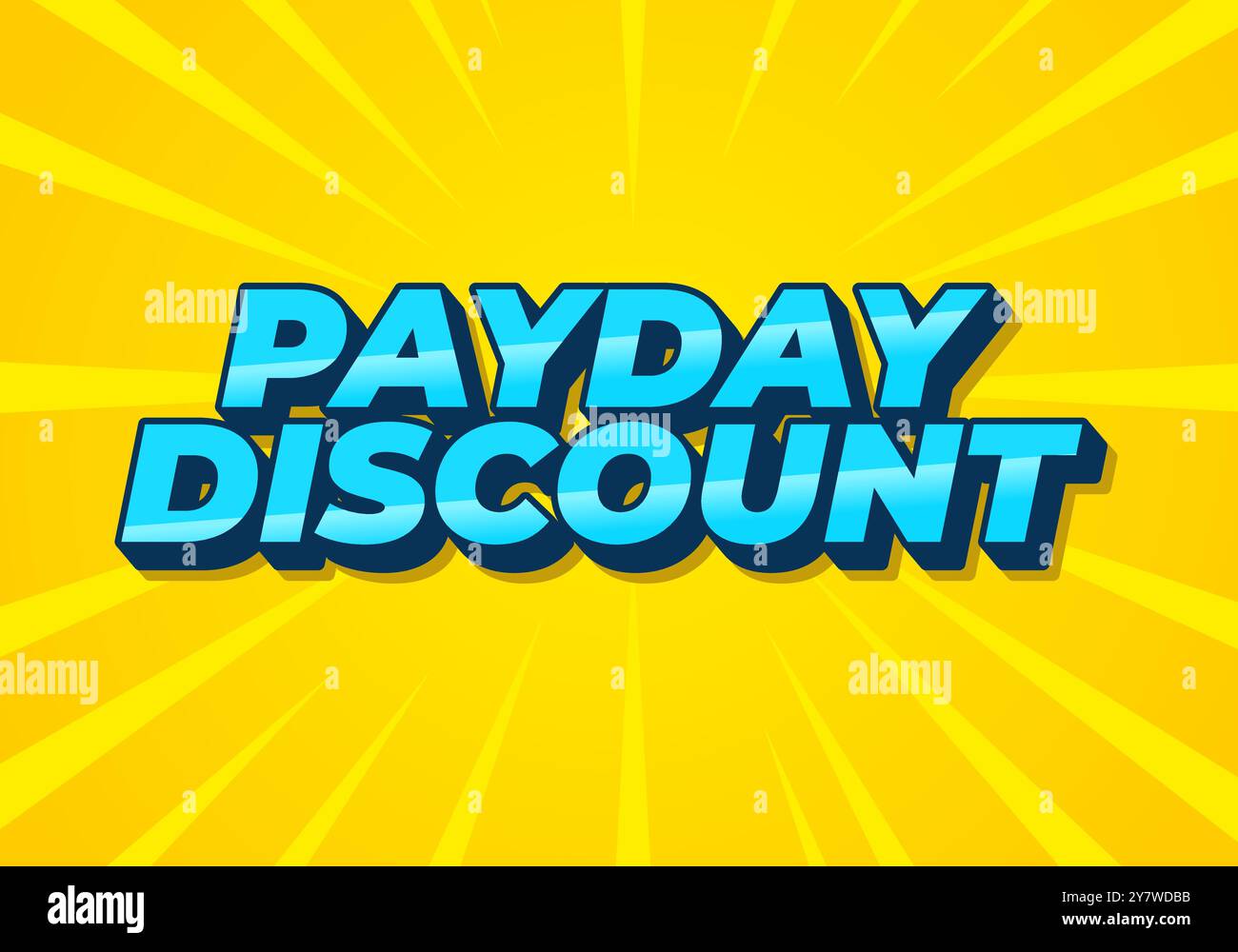 Payday discount. Text effect design in 3D style good for social media ...