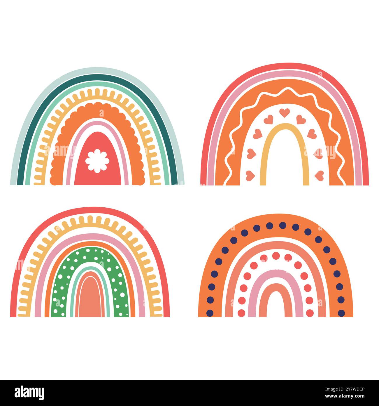 summer rainbows illustration Stock Vector Image & Art - Alamy