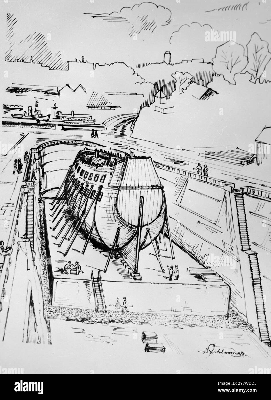 An artist's impression of how 17th century Swedish warship Vasa will ...